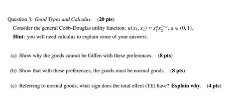 Question 3 Good Types And Calculus 20 Pts