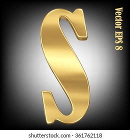 Vector Letter S Gold Solid Alphabet Stock Vector Royalty Free Shutterstock