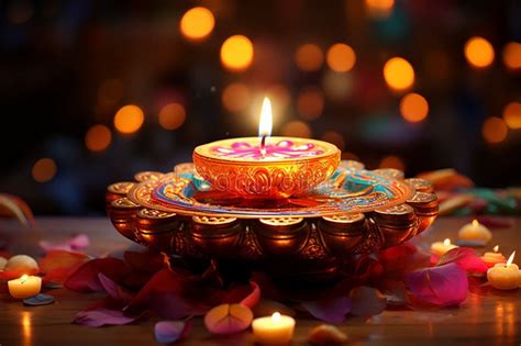 Diwali Wallpaper Glowing Lights Diya And Festive Background Illuminate
