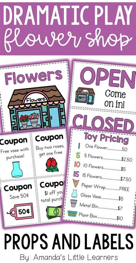 Flower Shop Dramatic Play Free Printables Printable Templates