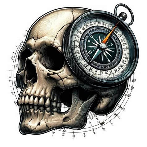 Skull Compass Tattoo Images Free Download On Freepik