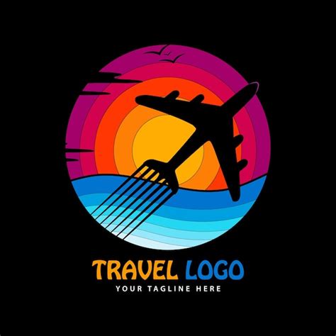 Modelo De Vetor De Logotipo De Viagem Vetor Premium