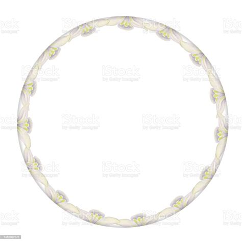 수채화 손으로 그린 원형 화환에는 봄 꽃 수선화 크로커스 헌병 나뭇잎이 있습니다 흰색 배경에 격리 초대장 결혼식 인사말 카드 벽지 인쇄 섬유를위한 디자인 0명에 대한 스톡