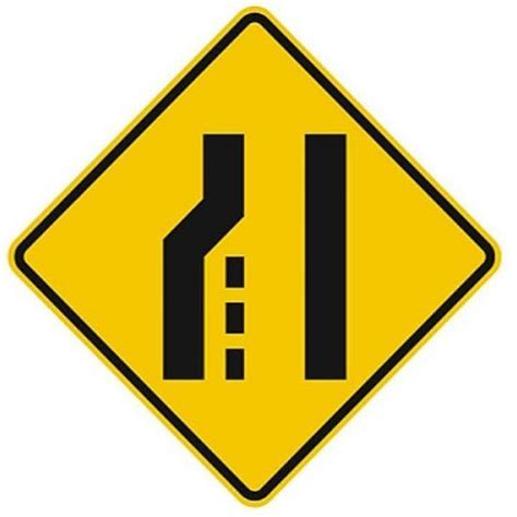 Ntsigns W4 2l 48 Hi 48 X48 X 080 Hip Merge Left Symbol Sign