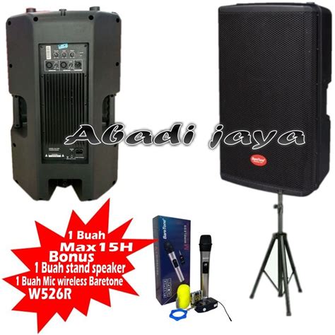 Jual Speaker Aktif Baretone Max H Inch Buah Free Bonus Watt Shopee Indonesia