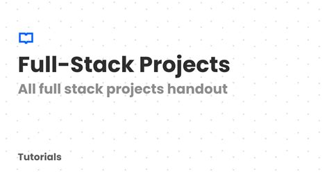 Full Stack Projects Tutorials