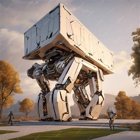 Premium Ai Image A Robotic Architect Designing Innovative Structures