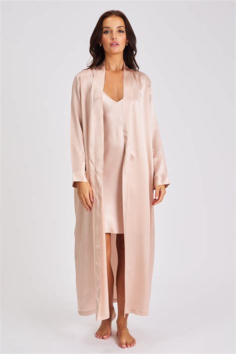 Silk Robe Dusk Pink Love And Lustre