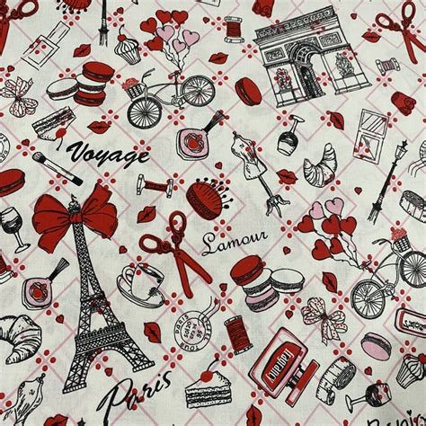 Tecido Tricoline Dohler Estampado Paris 50cm X 1 50mt Loja Lider