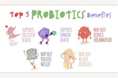 Top 5 Benefits Of Probiotics Medical Infographic