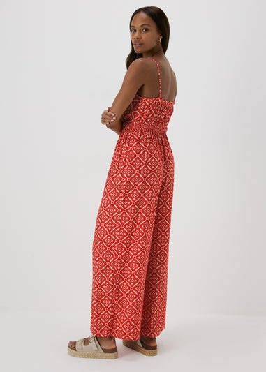 Red Aztec Pattern Jumpsuit Matalan