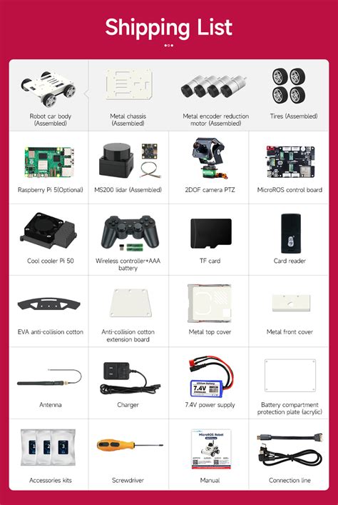 Yahboom Raspberry Pi 5 Ai Visual Ros2 Robot Car Kit 2dof Lidar Stem