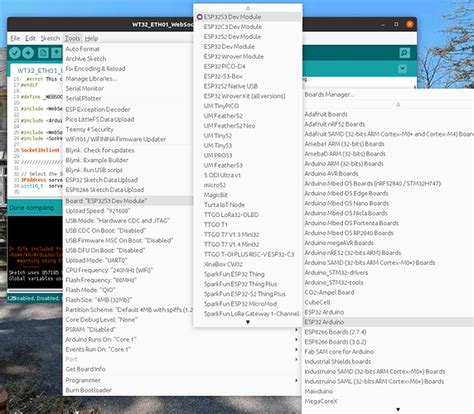 Wt Eth Board Not Working With Arduino Ide Ide X Arduino Forum