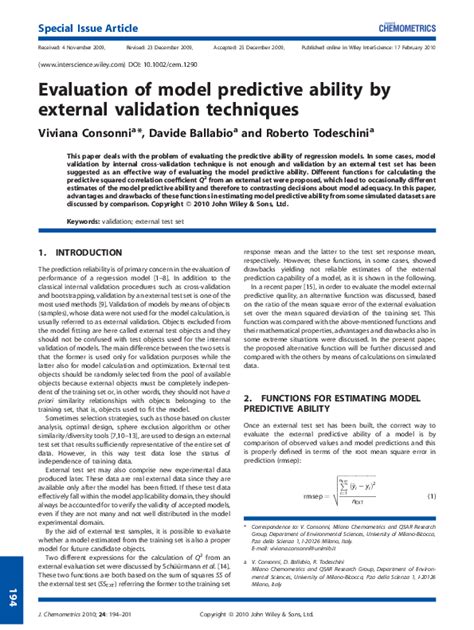 pdf evaluation of model predictive ability by external validation