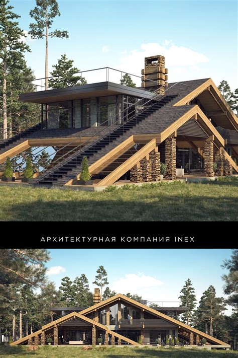 Загородный дом в стиле шале Загородный дом Шале Архитектурные модели