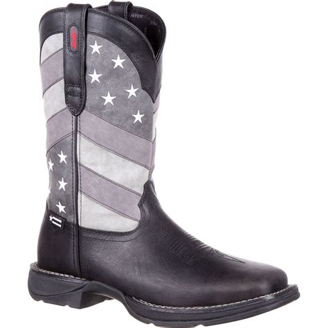 Durango Mens Faded Flag Western Boots Black Elliottsboots