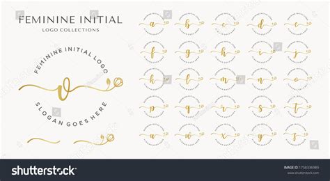 Beautiful Initial Feminine Logo Design Set Stock Vector Royalty Free 1758336989 Shutterstock