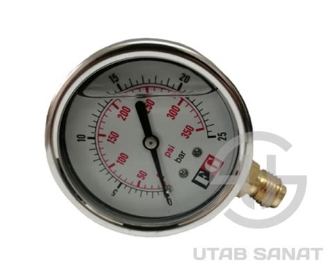 قیمت گیج فشار روغنی صفحه 10 سانت 25 بار Fg یوتاب صنعت