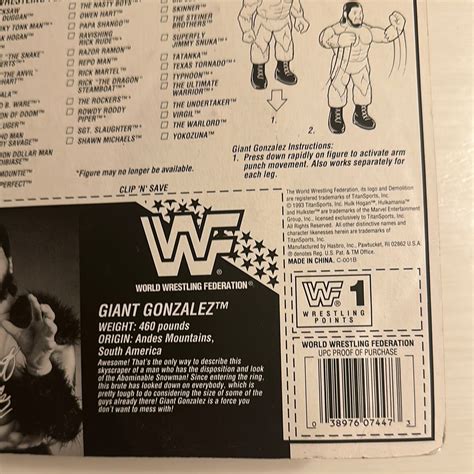 Giant Gonzalez Series 10 Wwf Hasbro Retrofigure