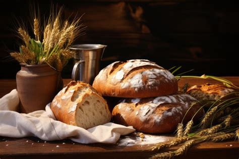Premium Ai Image Fresh Bread Generative Ai