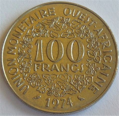Moneda EXOTICA 100 FRANCI AFRICA De VEST Anul 1974 Cod 933 Okazii Ro