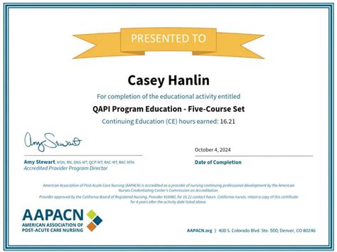 casey hanlin on linkedin qapi course completed