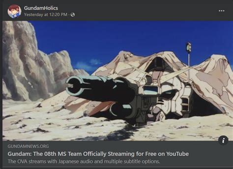 08th Ms Team Is Streaming On Youtube R Gundam