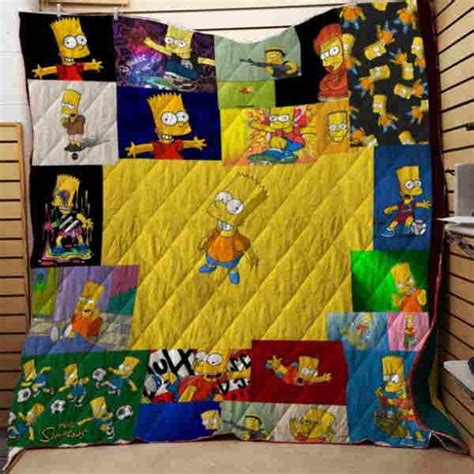 Bart Simpson 3d Quilt Blanket