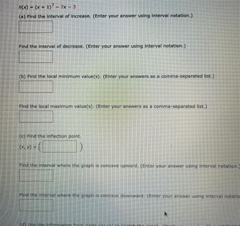 Solved H X X 1 77x3 A Find The Interval Of Increase Chegg