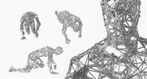 Human Pose Abstract Crawling Model Turbosquid 1301814