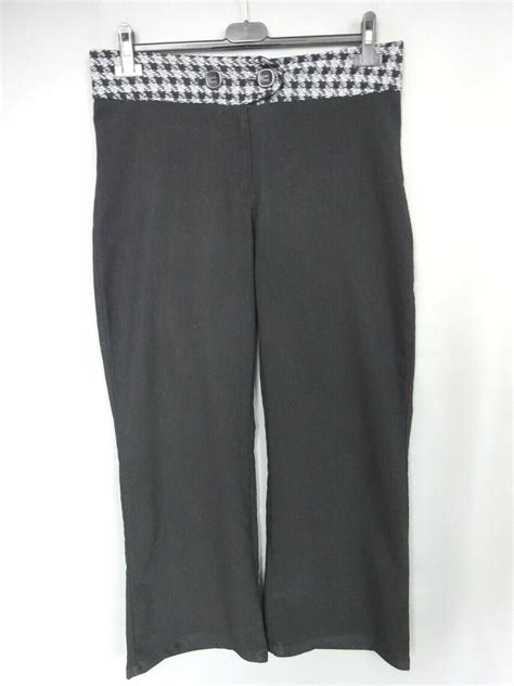Pants Woman High Waist Strechy Straight Cut Size Fr44 Gem