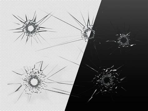 Premium Psd A Bullet Shoot In The Glass