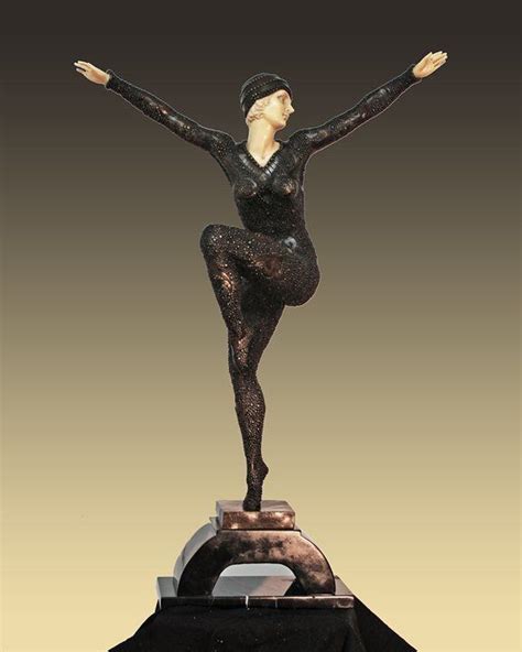 Chiparus Bronze Sculpture 28x19 Inches Lot 539 Bronze Sculpture