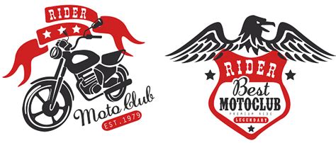 모토 클럽 복고풍 로고 템플릿 세트 클래식 오토바이와 독수리 벡터 일러스트레이터 레이서 클럽 빈티지 배지 교통수단에 대한 스톡 벡터 아트 및 기타 이미지 Istock