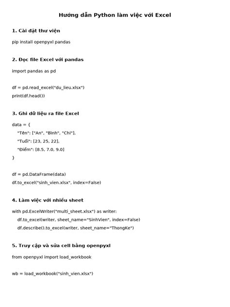 Huongdanpythonexcel Pdf