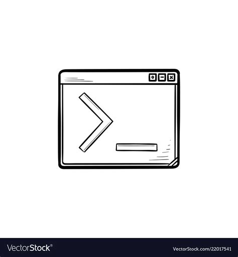 Command Line Browser Window Royalty Free Vector Image
