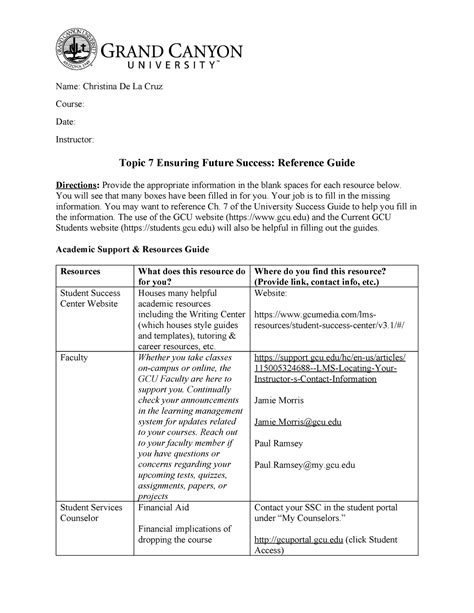 UNV 103 T7 Reference Guide Online Name Christina De La Cruz Course