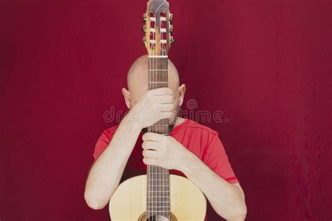String Musical Instrument Mature Charismatic Male Guitarist Guy With