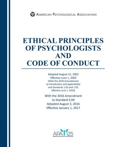 APA Code Of Ethics
