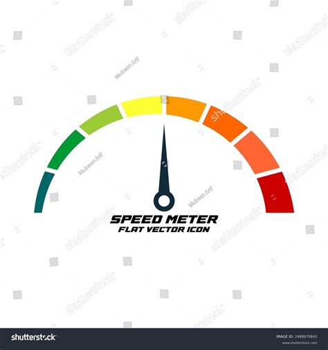 Simple Speed Meter Flat Vector Illustration Stock Vector Royalty Free 2488670843 Shutterstock