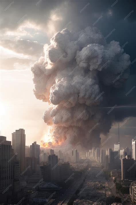 Premium Ai Image Gazas Explosive View Aiengineered Capture Of