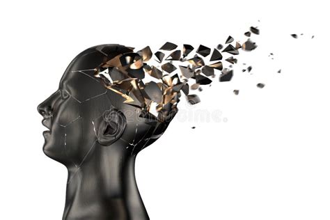 Human Head Breaks Into Pieces Stock Illustration Illustration Of