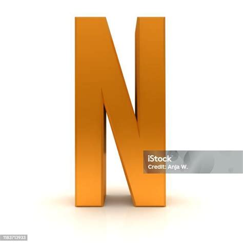 문자 N 대문자 오렌지 알파벳 기호 글꼴 3d 렌더링 문자 텍스트 그래픽 흰색 배경에 잘라 0명에 대한 스톡 사진 및 기타 이미지 0명 3차원 형태 대문자 Istock