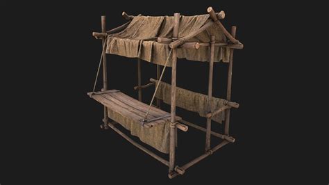 Medieval Market Stall Tent Old 3d Model By Dereza
