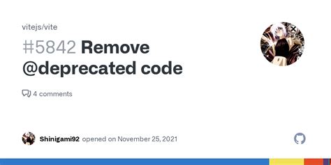 Remove Deprecated Code Issue Vitejs Vite GitHub