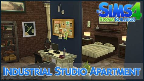 The Sims 4 Room Building Industrial Studio Apartment Youtube