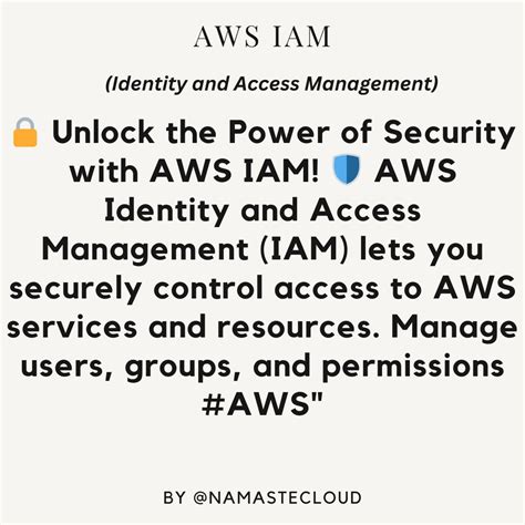 Namaste Cloud On Linkedin Awsiam Security Accessmanagement Cloudcomputing Aws