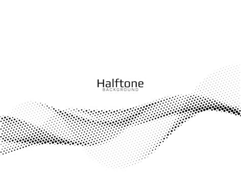Free Vector Wave Style Halftone Design Background