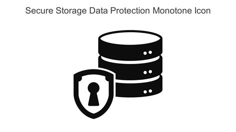 Secure Storage Data Protection Monotone Icon In Powerpoint Pptx Png And Editable Eps Format Ppt