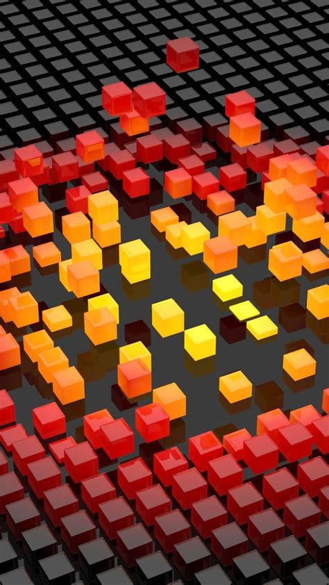 Abstract Cubes Pattern Wallpaper